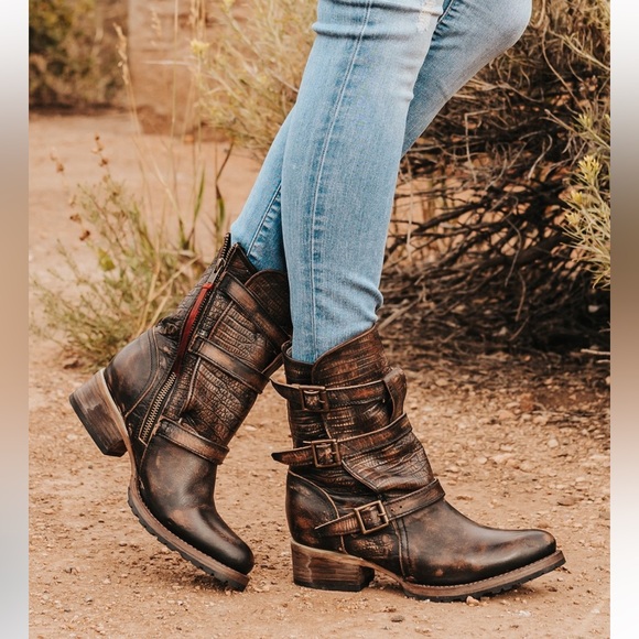 Freebird by Steven | Shoes | Freebird Apex Brown Distressed Mid Calf Boots 9 | Poshmark